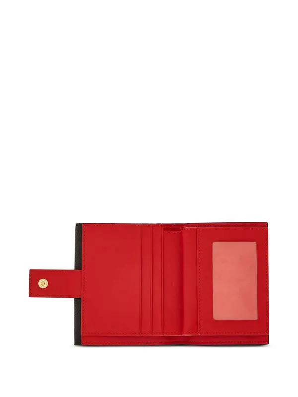 FERRAGAMO Gancini Grained Leather Compact Wallet - Black