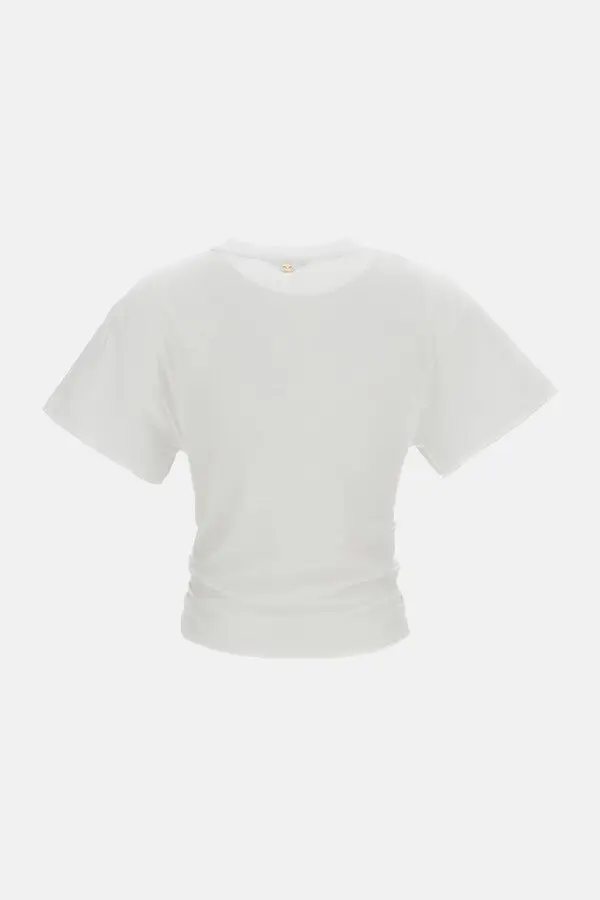 Rabanne Cropped T-shirt With Metal Piercing Detail - Multicolor