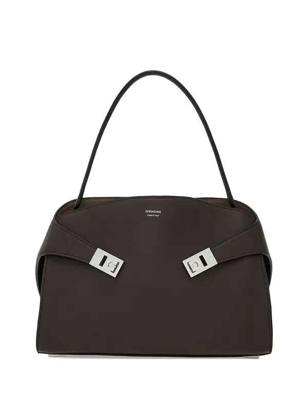 FERRAGAMO Hug Soft Medium Shoulder Bag - Brown