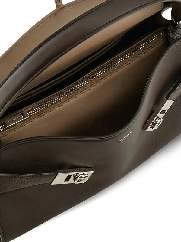 FERRAGAMO Hug Soft Medium Shoulder Bag - Brown