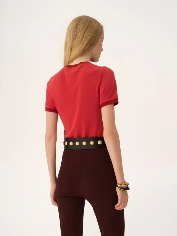 Chloé Baby Fit Logo T-shirt In Chiné Jersey