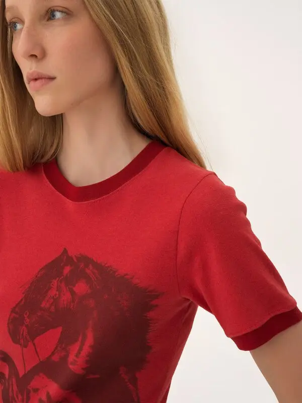 Chloé Baby Fit Logo T-shirt In Chiné Jersey