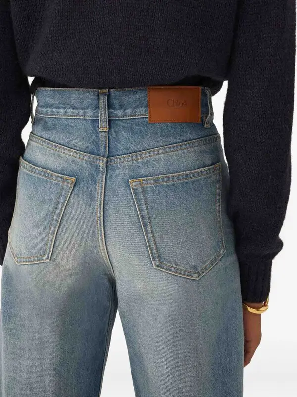 Chloé High-rise Cropped Wide-leg Jeans - Blue