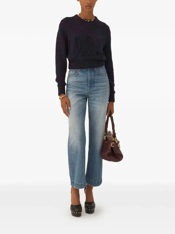Chloé High-rise Cropped Wide-leg Jeans