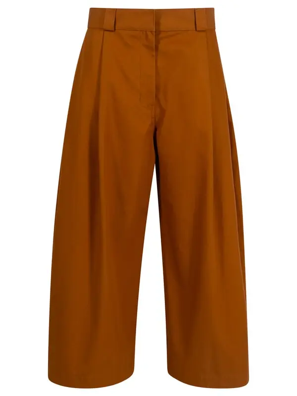 Balenciaga Barrel-leg Pleated Long Bermudas - Brown