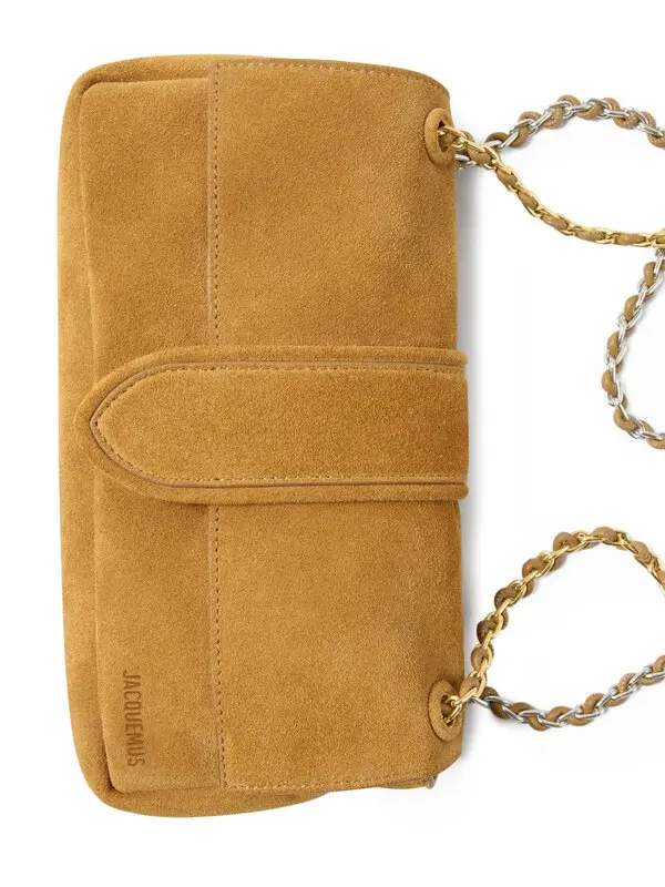 Jacquemus Le Bambino Chaîne Suede Shoulder Bag - Brown
