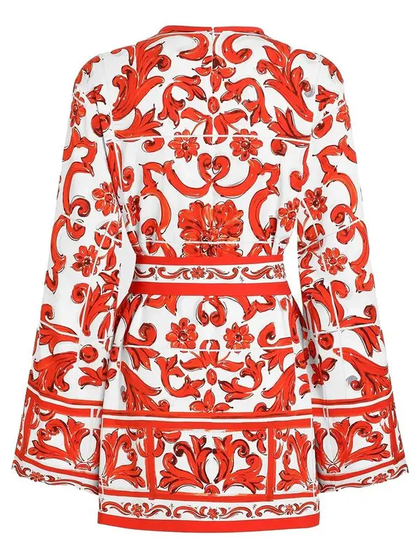 Dolce & Gabbana Majolica-print Silk Charmeuse Shirt - Multicolor