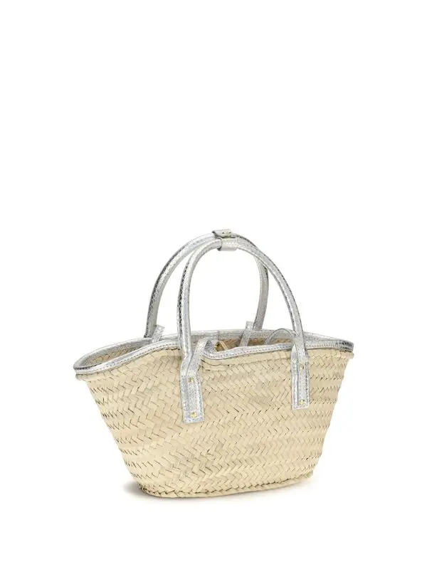Jacquemus Le Petit Panier Soli Woven Straw And Leather Mini Bucket Bag