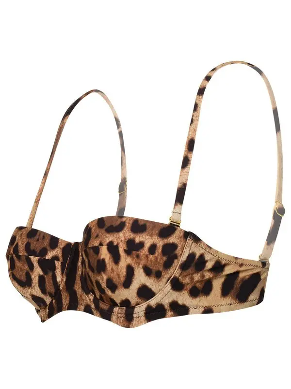 Dolce & Gabbana Leopardo" Print Underwire Bikini Bra
