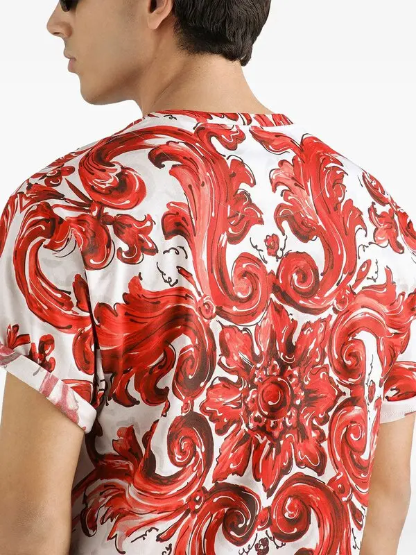 Dolce & Gabbana Majolica-print Cotton T-shirt