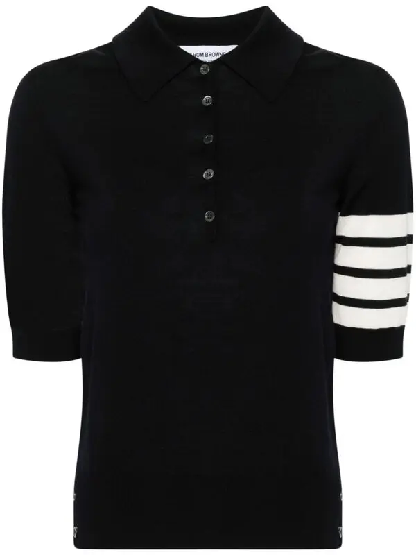 Thom Browne Virgin Wool Polo Shirt - Multicolor