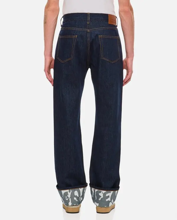Alexander McQueen Five Pocket Denim With Turn-up Hems