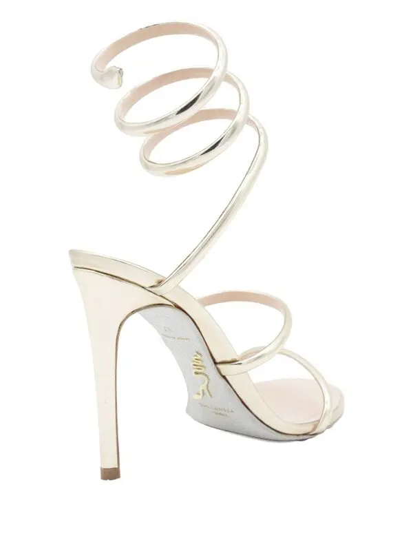 Rene Caovilla Metallic Stiletto Sandals - Multicolor