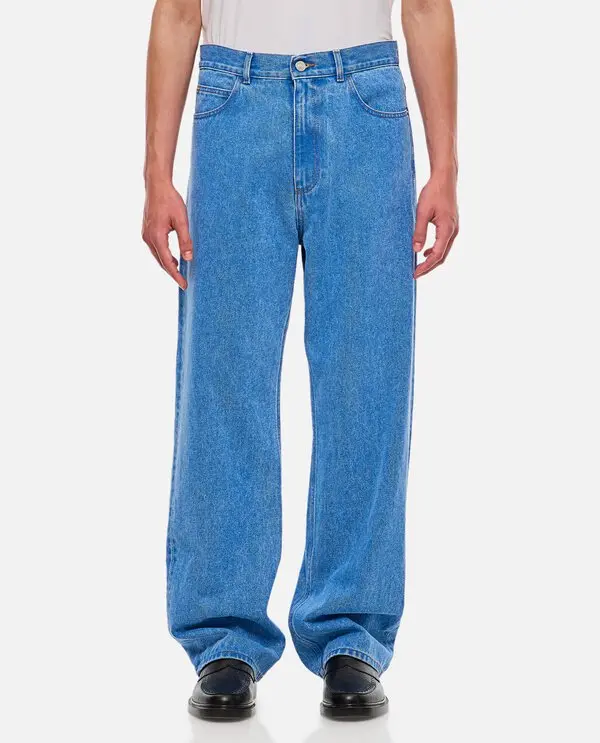 Marni Cotton Denim Trousers - Multicolor