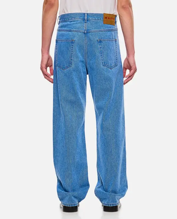 Marni Cotton Denim Trousers - Multicolor