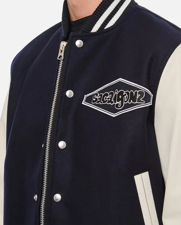 Sacai Gonz Wool Melton X Leather Blouson