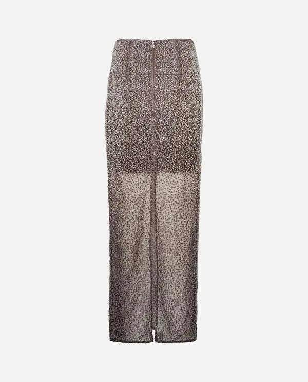 ROTATE BY BIRGER CHRISTENSEN Sequined And Beaded Pencil Skirt - Multicolor