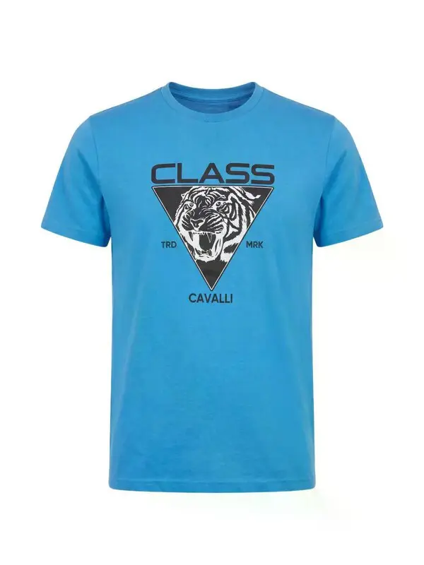 Roberto Cavalli Tiger-print Logo-print T-shirt
