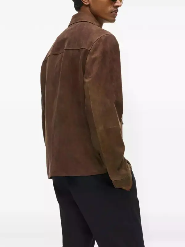 Karl Lagerfeld Zip-up Suede Jacket