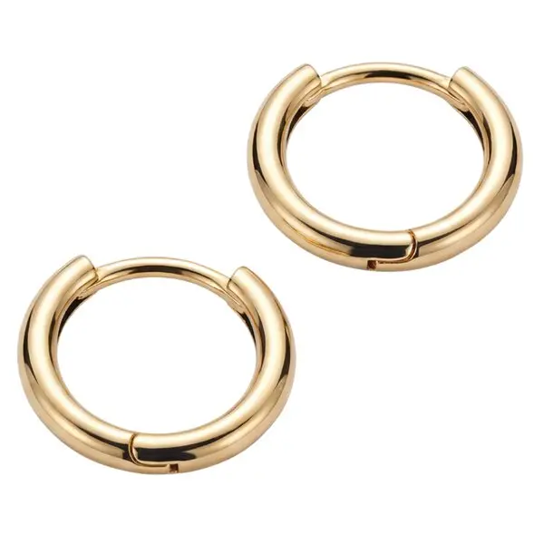 SEREE Classic Huggie Hoop Earrings - Gold