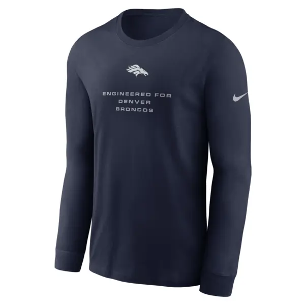 Nike Denver Broncos Team Issue Dri-fit Long-sleeve T-shirt - Blue