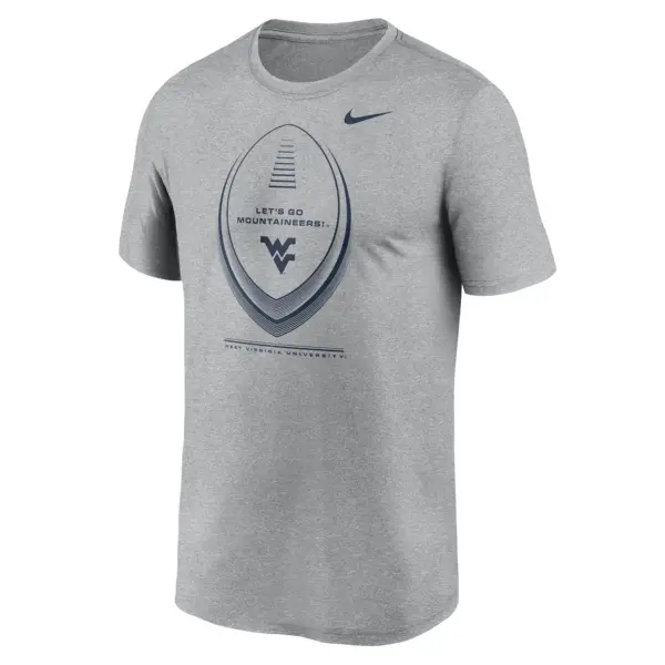 Nike West Virginia University Football Icon T-shirt - Grey