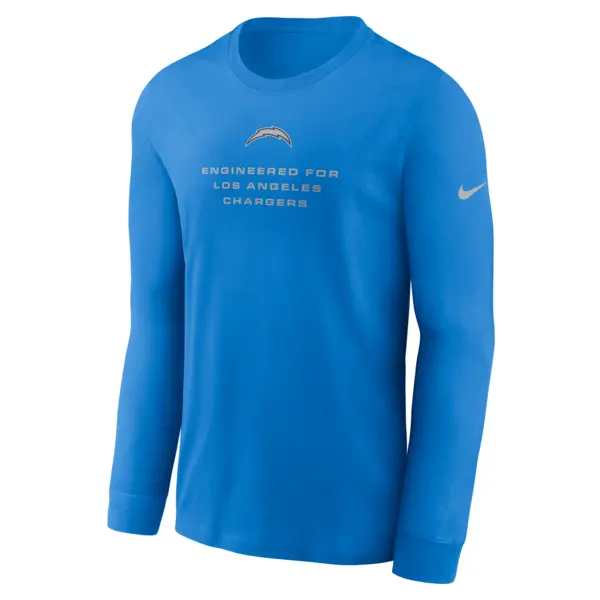 Nike Los Angeles Chargers Dri-fit Long-sleeve T-shirt - Blue