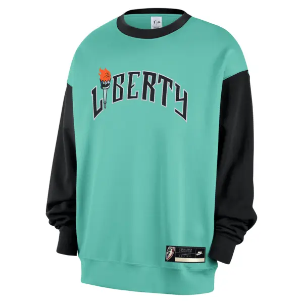 Nike New York Liberty Court Origins Wnba Crew-neck Sweatshirt - Green