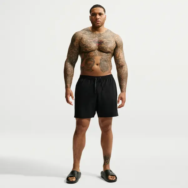 Nike Contend Essential Volley Short With Brief Lining - Black