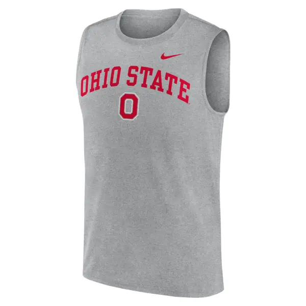 Nike Ohio State Primetime Arch Legend Dri-fit Muscle Tank Top - Grey