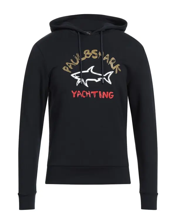 Paul & Shark Organic Cotton Terry Hoodie With Logo Print