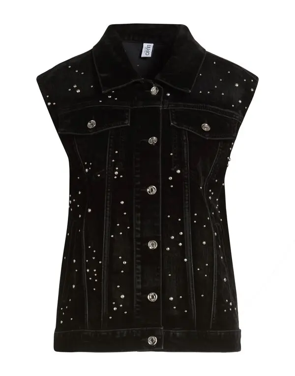 Liu Jo Velvet Vest With Stud Embellishments