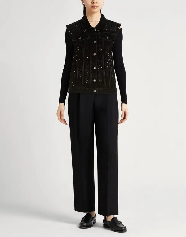 Liu Jo Velvet Vest With Stud Embellishments