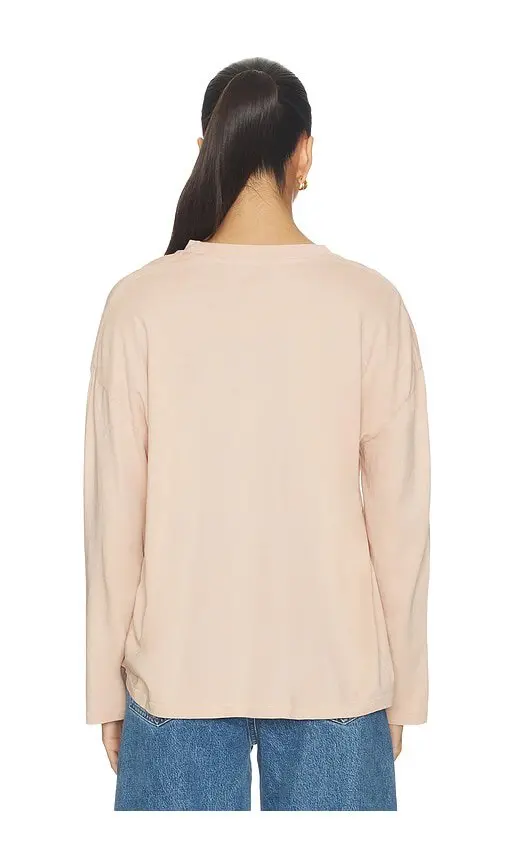 ANINE BING Ivan Long Sleeve Melrose Stencil Top