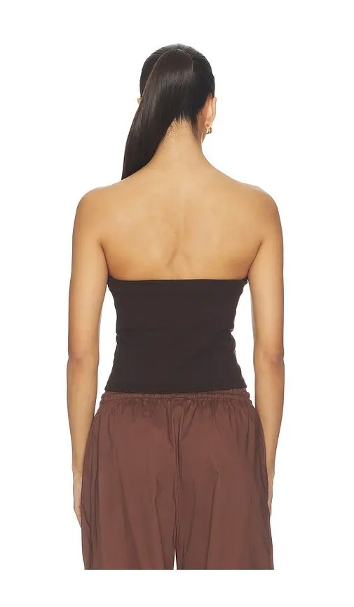 Donni. Ribbed Tube Top - Espresso