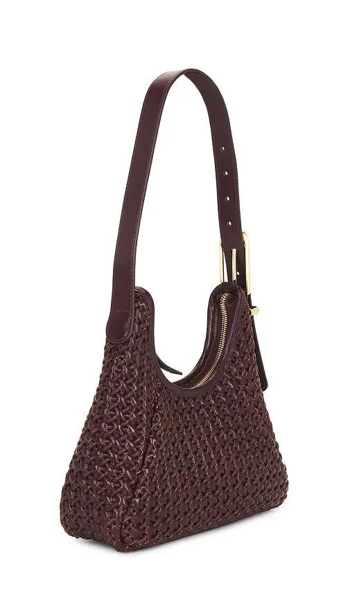 SANCIA Woven Leather Shoulder Bag
