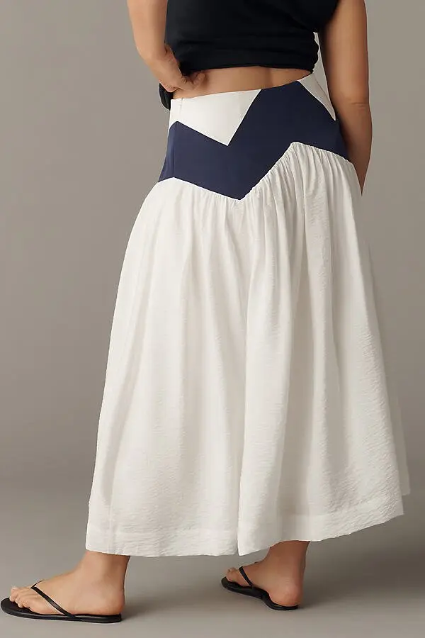 Maeve Geometric Midi Skirt