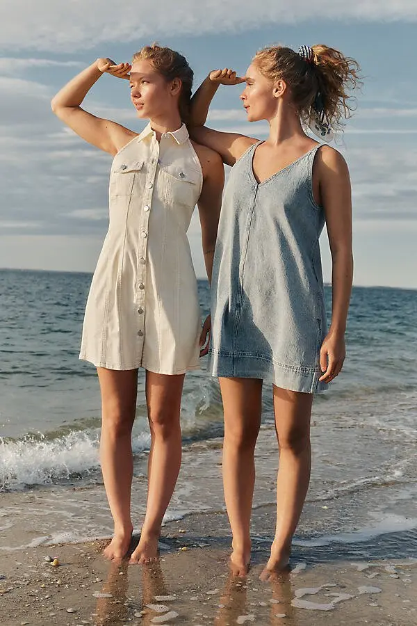 PISTOLA Tavi Cotton Denim Shift Dress