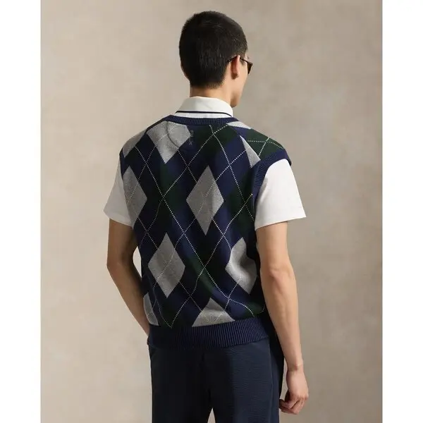 Ralph Lauren Big Fit Performance Argyle Sweater Vest