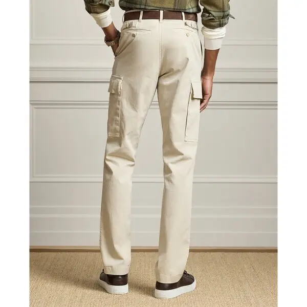 Ralph Lauren Purple Label Hand-tailored Garment-dyed Stretch Cotton Cargo Trousers