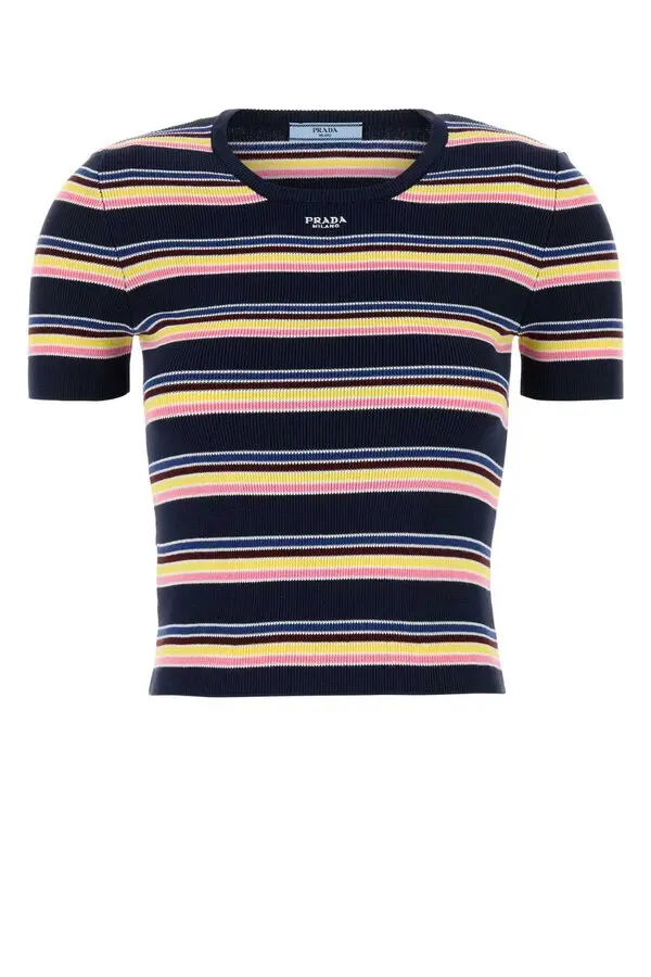 Prada Embroidered Cotton T-shirt