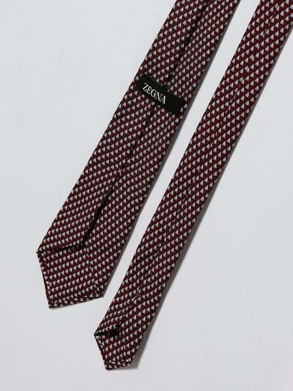 Zegna Mulberry Silk Neck Tie - Red