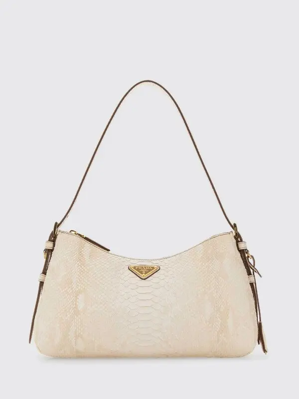 Prada Python Shoulder Bag - Cream