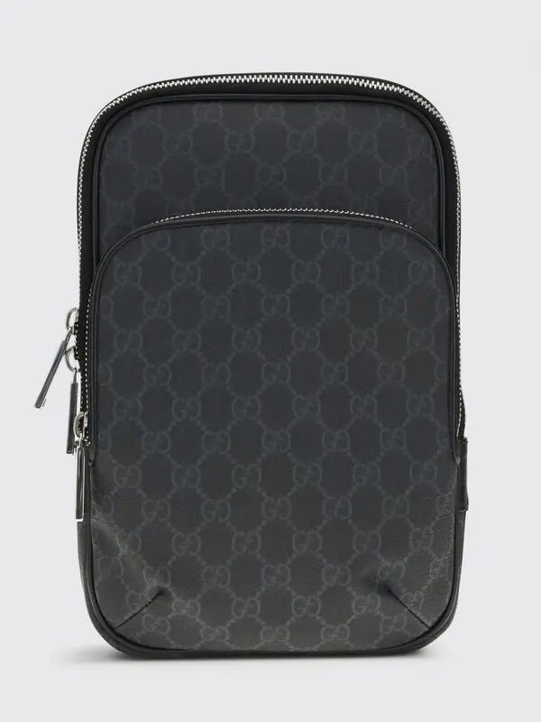 Gucci Monogram Shoulder Bag - Black