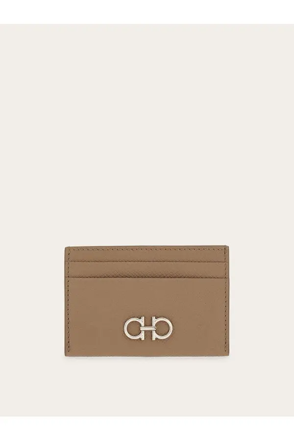FERRAGAMO Gancini Credit Card Holder - Red