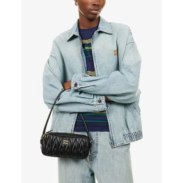 Miu Miu Matelassé Leather Shoulder Bag