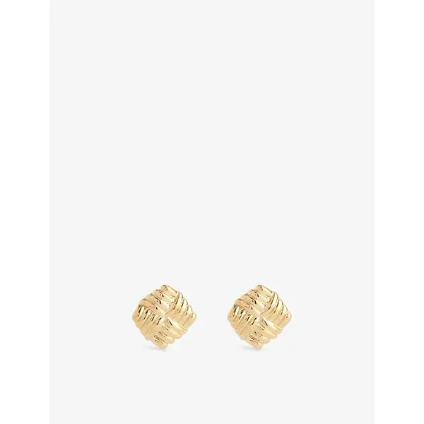 HEAVEN MAYHEM Yellow- Plated Metal Stud Earrings