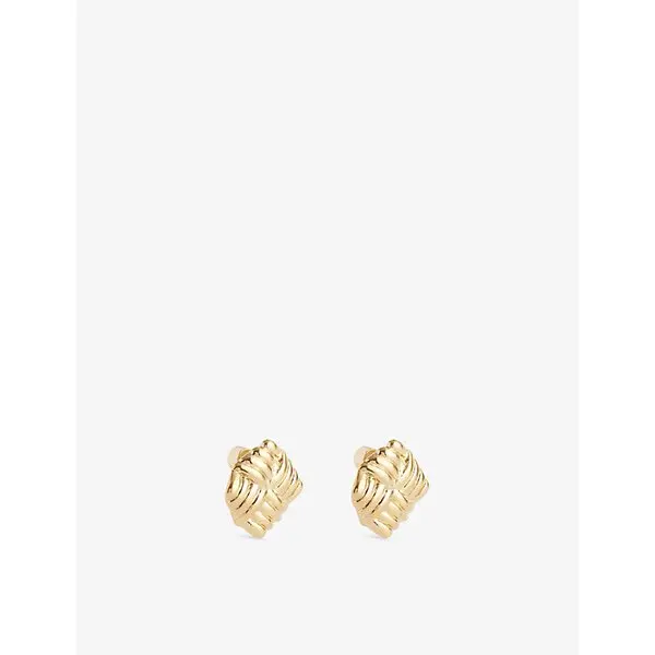 HEAVEN MAYHEM Yellow- Plated Metal Stud Earrings