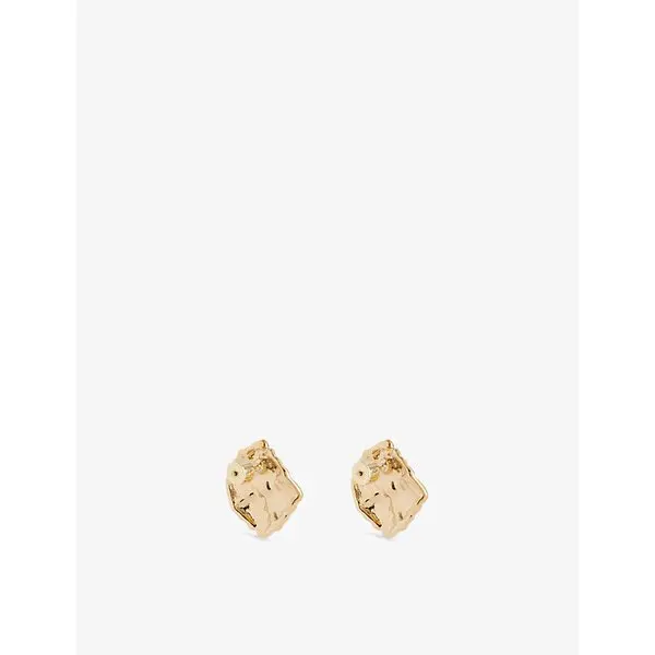 HEAVEN MAYHEM Yellow- Plated Metal Stud Earrings