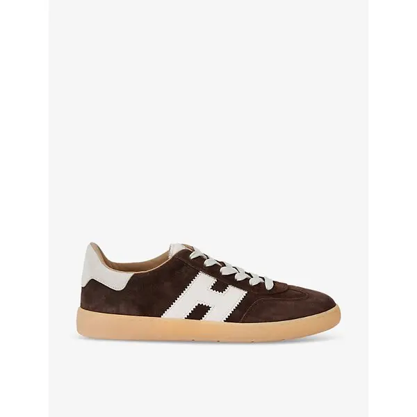 Hogan Suede Low-top Trainers With Serrated Logo Detail